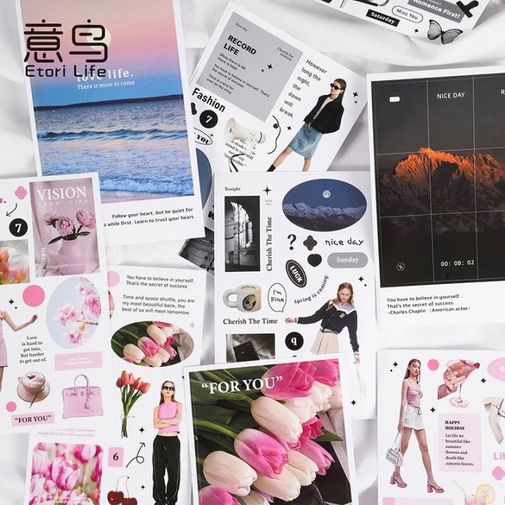 Etori Life 20 Sheets/book Sticker Book Series Fashion Magazine Clip Art ...