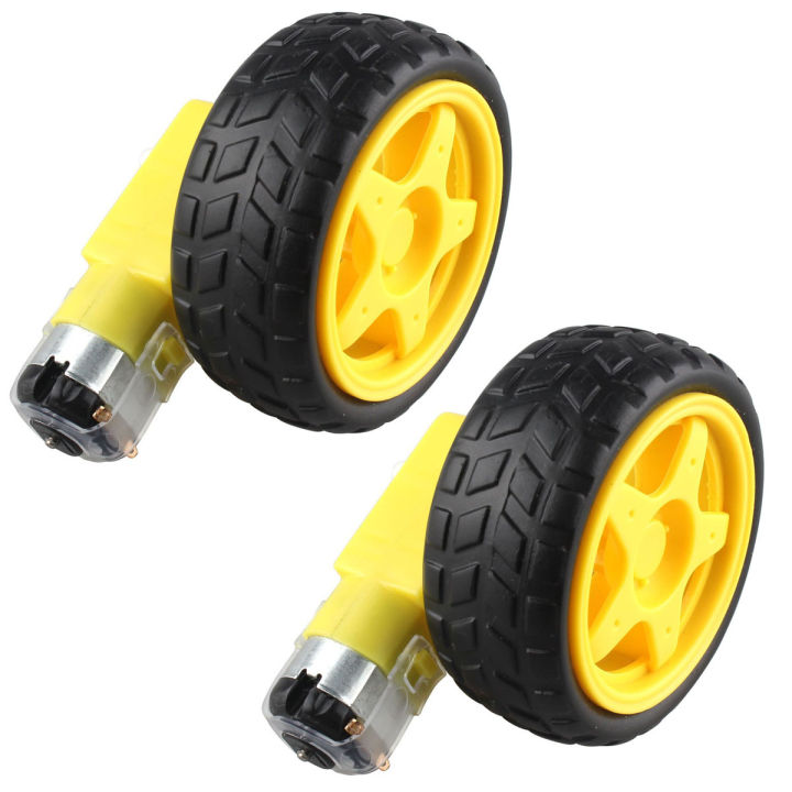 Motor Toy Car Arduino Robot Smart Car Wheel & Tire With DC 3-6V Gear ...