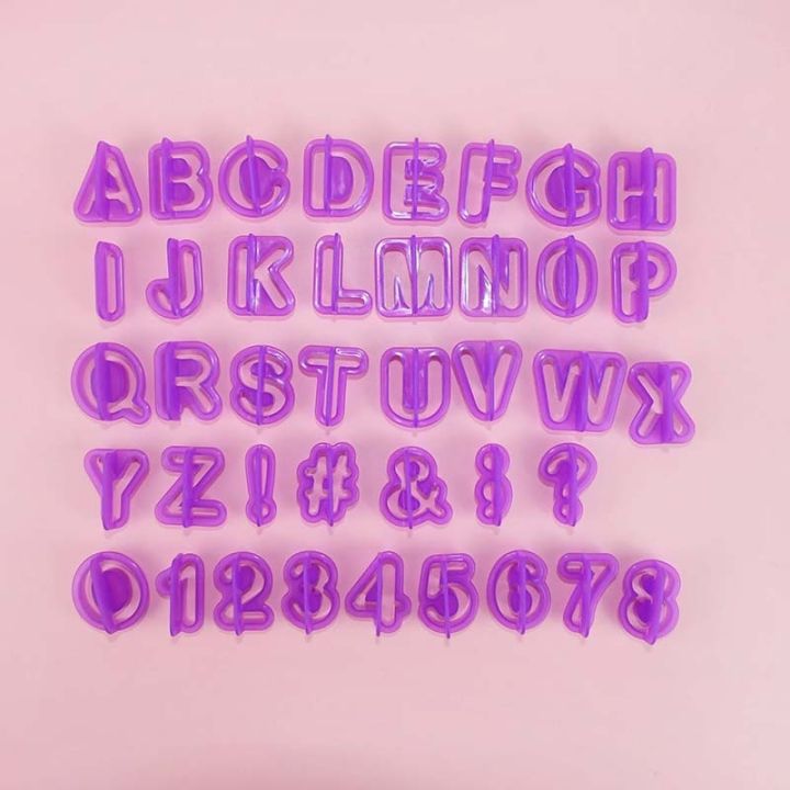 40 Pieces Alphabet, Number & Special Characters Cut-Outs / Icing Cutter ...