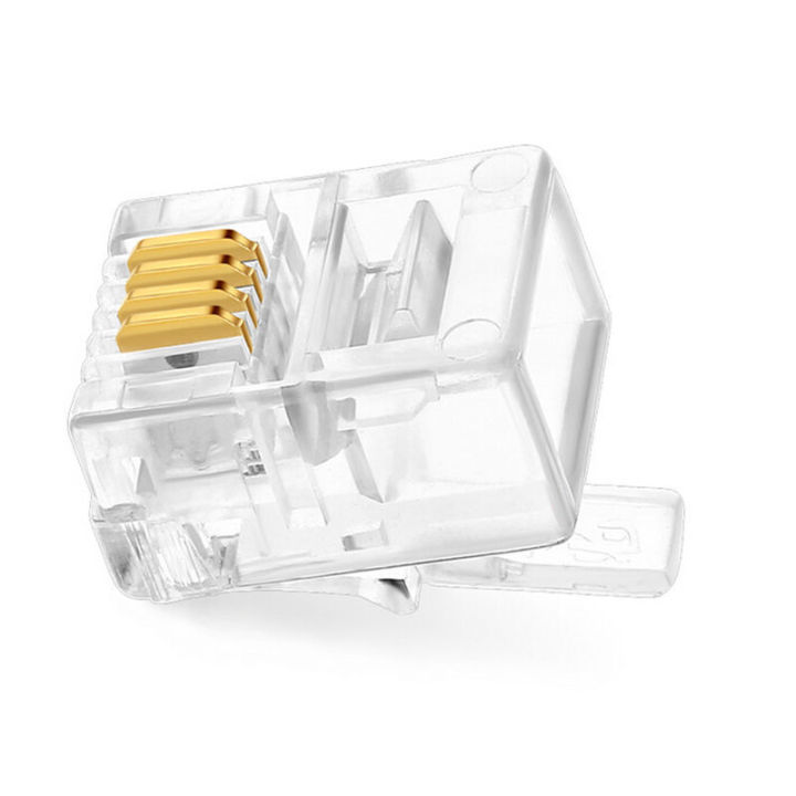 RJ11 Modular Plugs 6P4C For Solid Connectors 10, 20, 30, 40, 50, 60, 70 ...