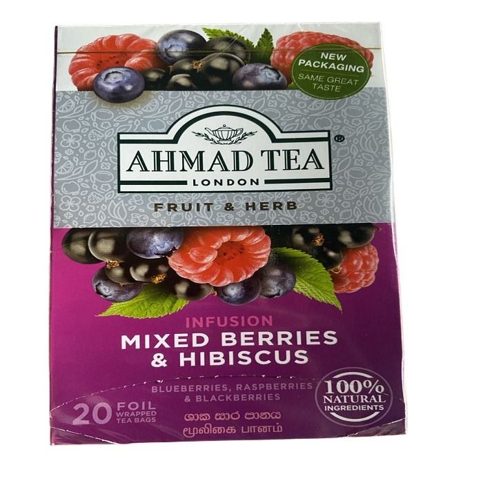 Ahmad Tea Mixed Berry & Hibiscus 20 Foil Tea Bags 40g | Daraz.lk