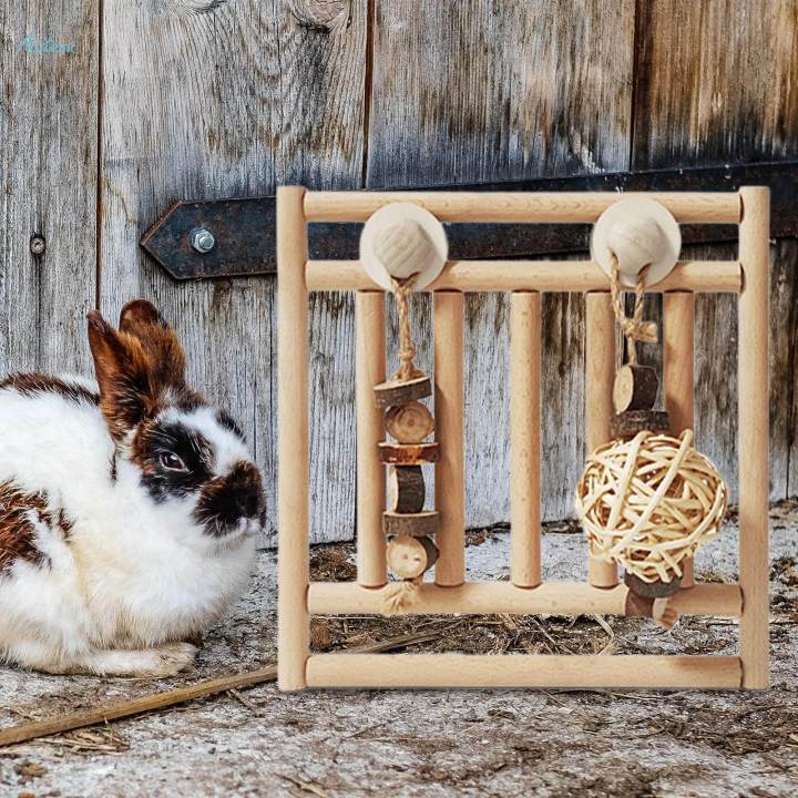 Rabbit Chew Toys Cage Chew Toys for Rodent Pets Guinea Pigs Chinchillas ...