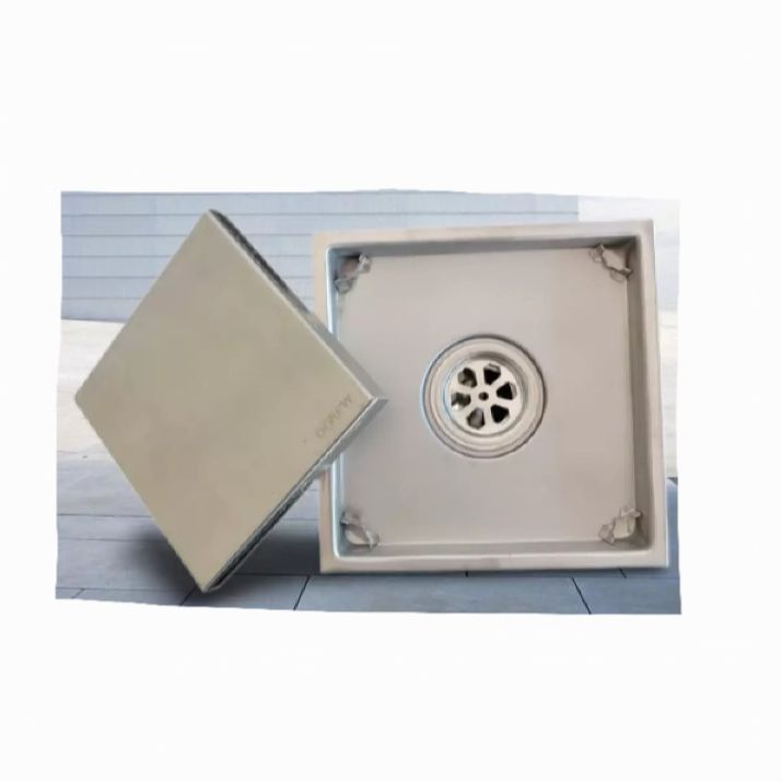Mcpoloo Tile Insert Gully Cover 6'' x 6'' Matt Luxury Heavy Floor Drain ...