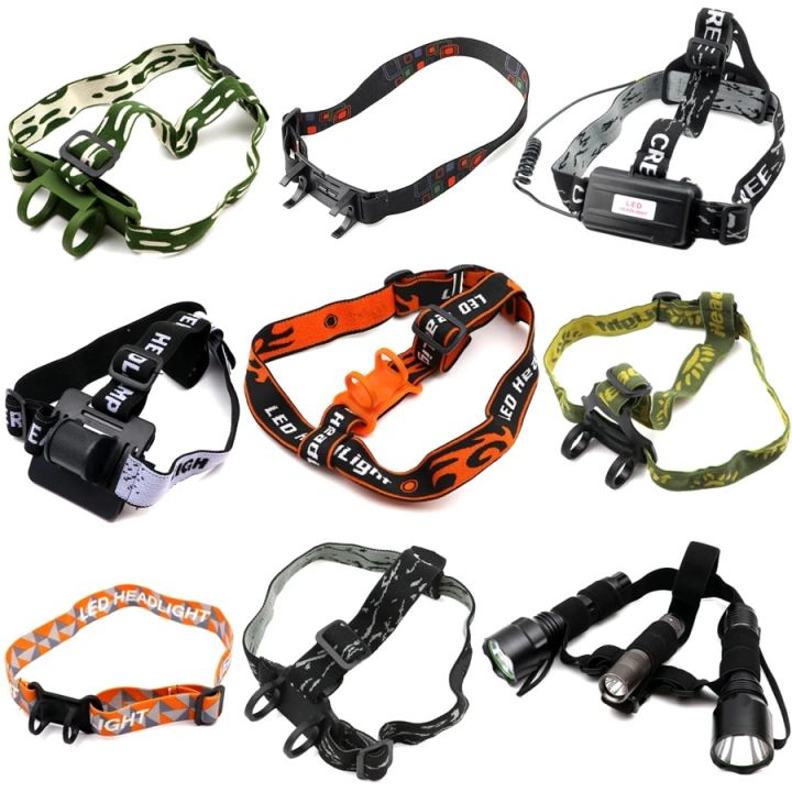 Flashlight Head Strap band Adjustable Elastic Belt Headband Mount ...