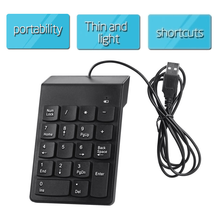 USB Number Pad Numpad Numeric Keypad 18 Keys Keyboard For Laptop Deskto PC New | Daraz.lk