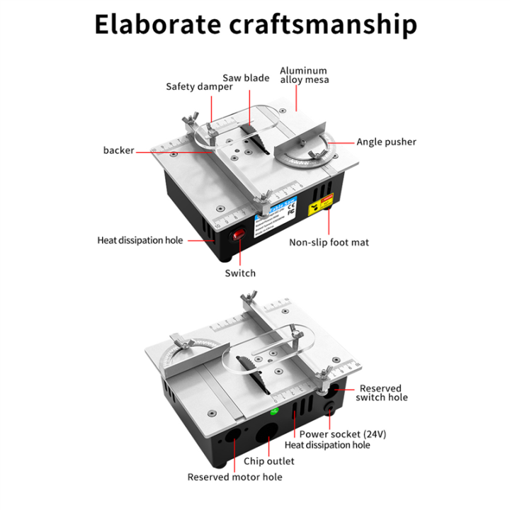 Mini Table Saw Electric Small Bench Saws Desktop Saw Household PCB ...