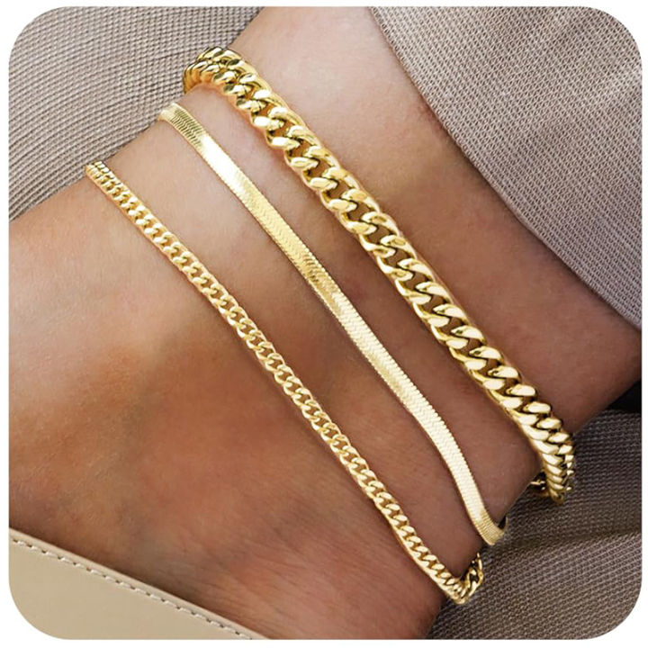【Recently popular】Personalized New Snake Bone Twist Chain Three-piece ...