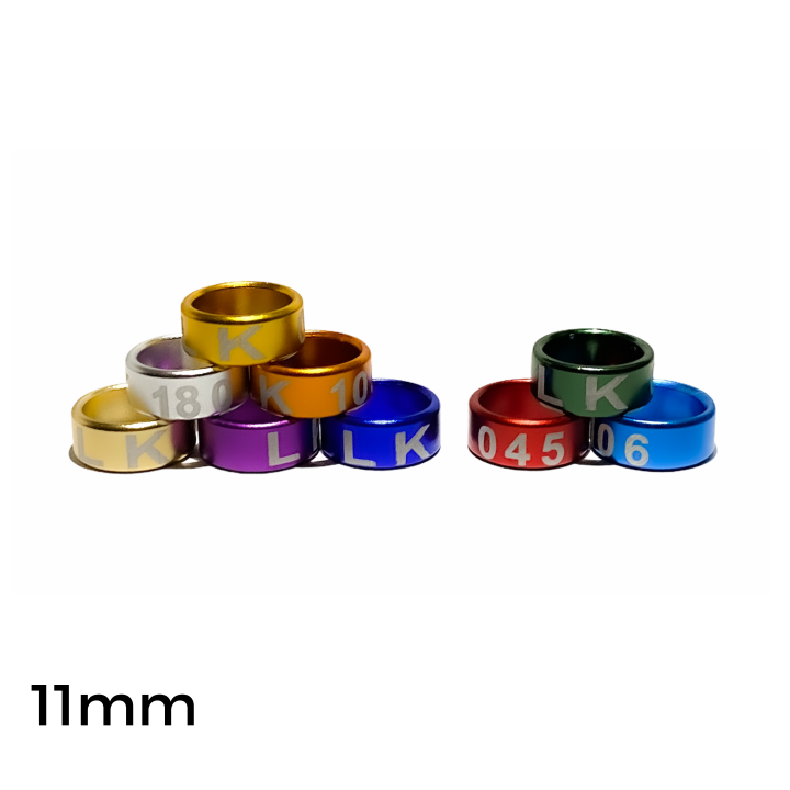 Bird Leg Rings Aluminum / Colors Available / 11mm / 6Pcs | Daraz.lk
