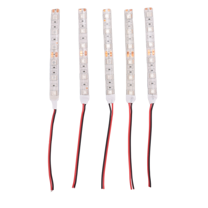 Fullhaodd 5Pcs 10Cm Waterproof Green 5050 Led Strip Lights Dc 12V ...