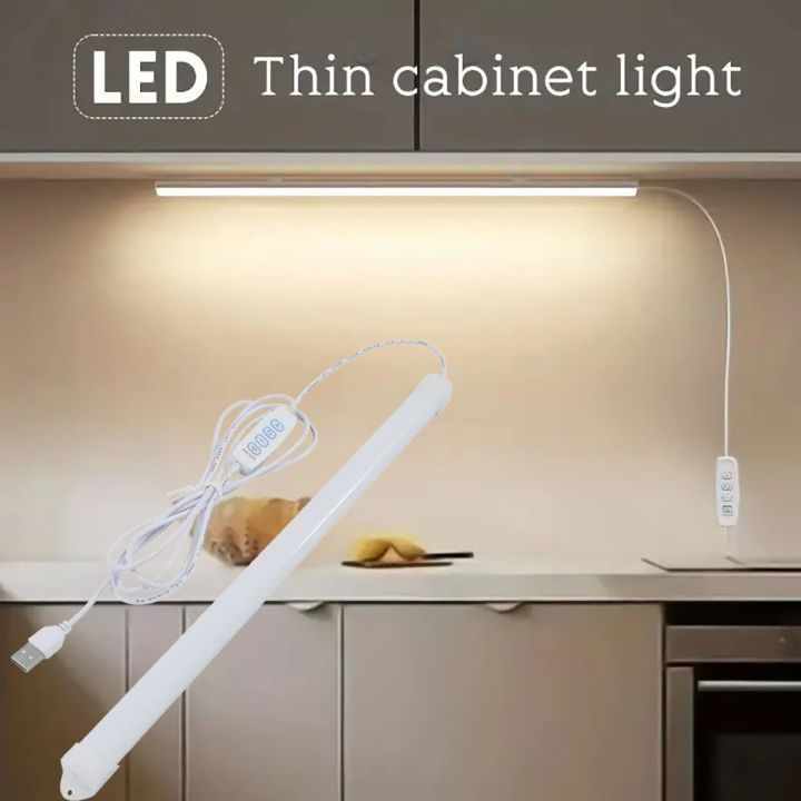 LED Bar Lights USB Plug Dimmable 3 Color Changes Night Light Dormitory ...