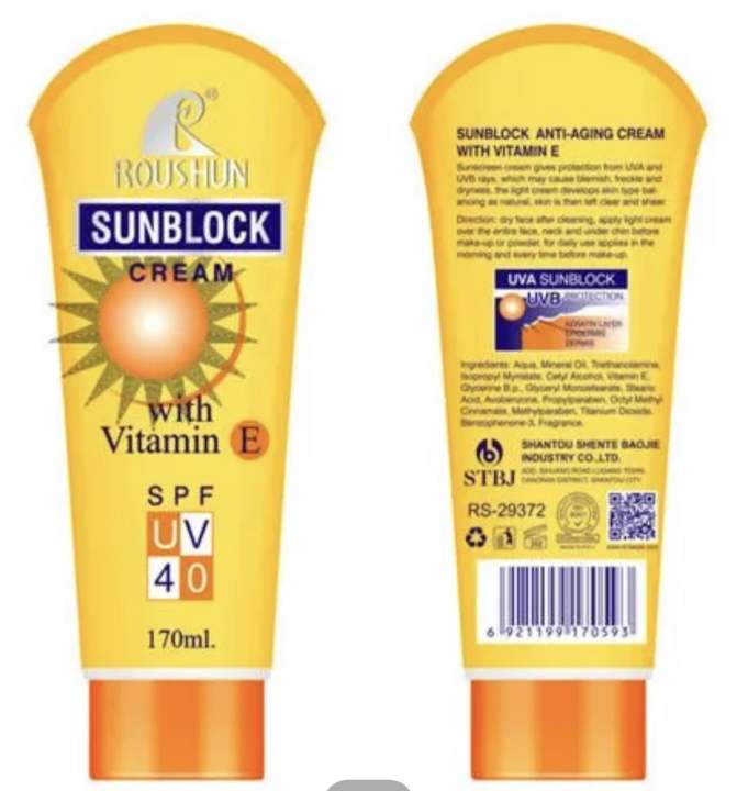 Roushun Sunblock Cream - 180Ml | Daraz.lk