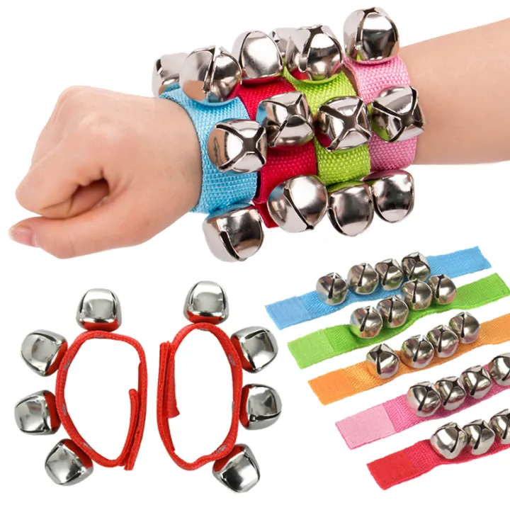 1 Pairs Wrist Bells Kids Jingles Shake Rattles Toy Percussion ...