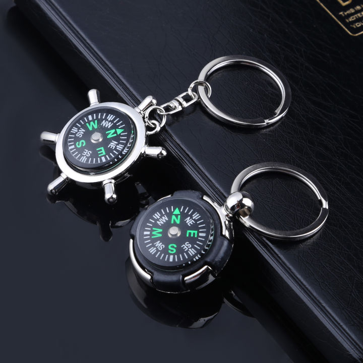 [ New ] Tire Compass Personality Compass Men's Keychain Practical ...