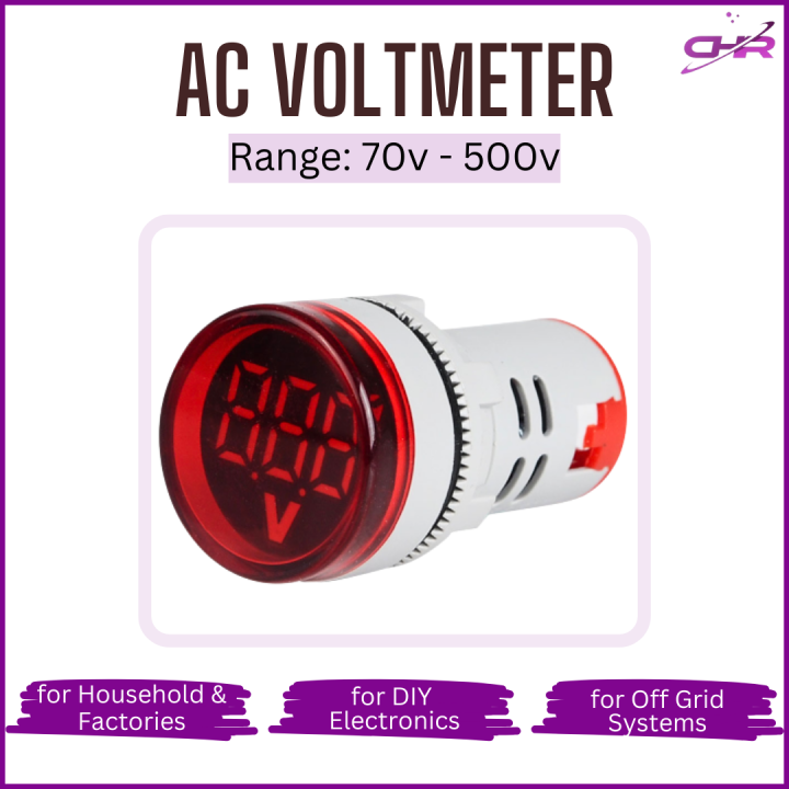 Digital AC Voltmeter Voltage meter 230v AC Panel Voltmeter Voltage ...