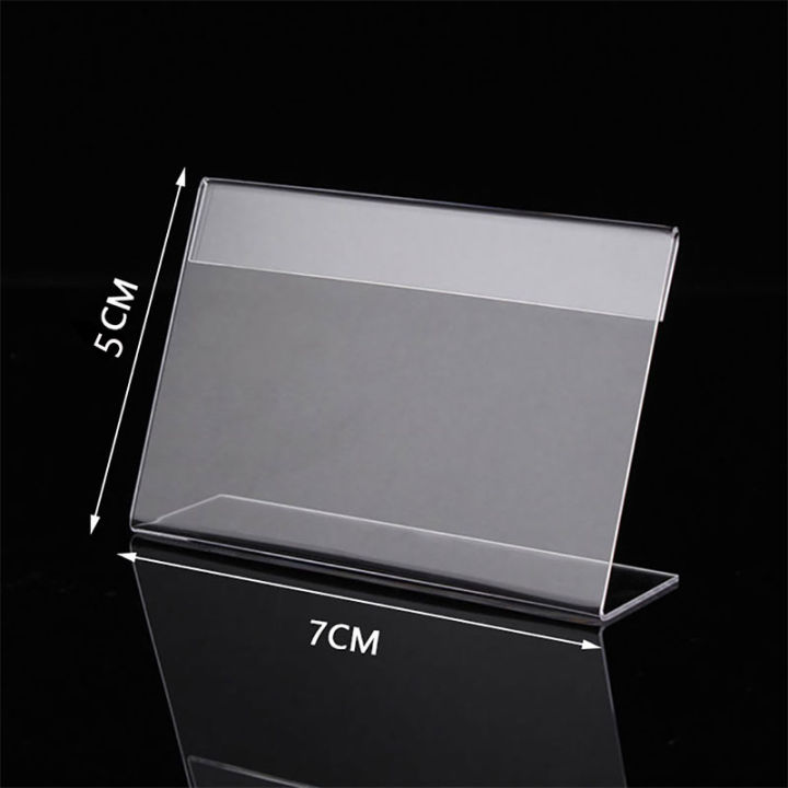 10pcs Acrylic Display Stand Desk Sign Label Frame Display Business ...