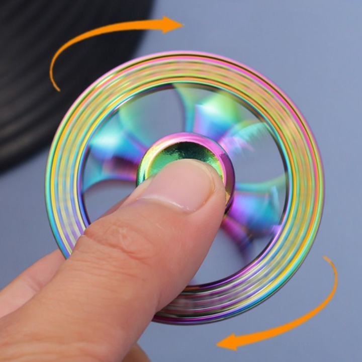 Rotate Gyroscope Toys Round Fidget Spinner Toys Zinc Alloy Alleviate ...
