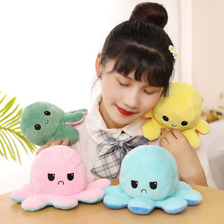 【Fullyoung_520 Store】Fun Plush Toys Octopus Mood Show Toys For Children ...