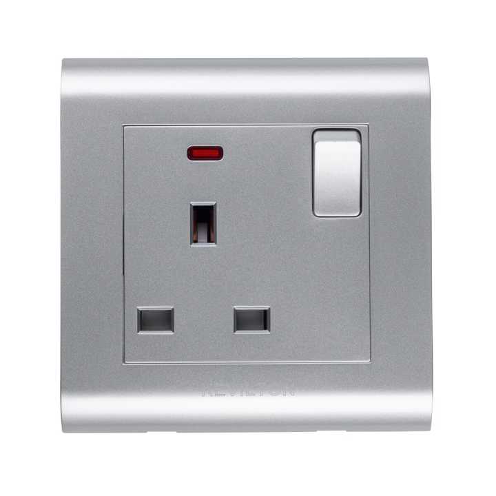 Modular Silver 13 Amp Socket Outlet with Neon | Daraz.lk