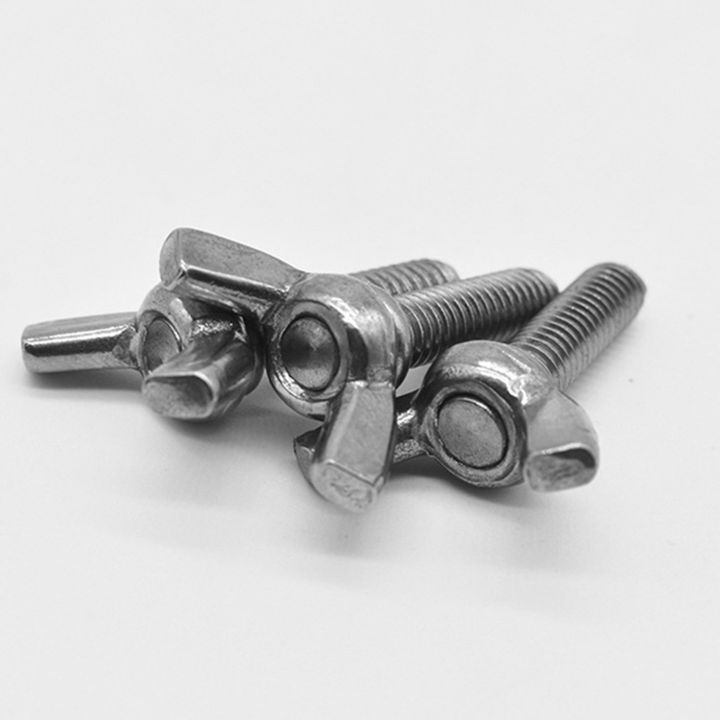 Nullmul 10 Pcs M5 Butterfly Wing Hand Screws Bolts 304 Stainless Steel ...