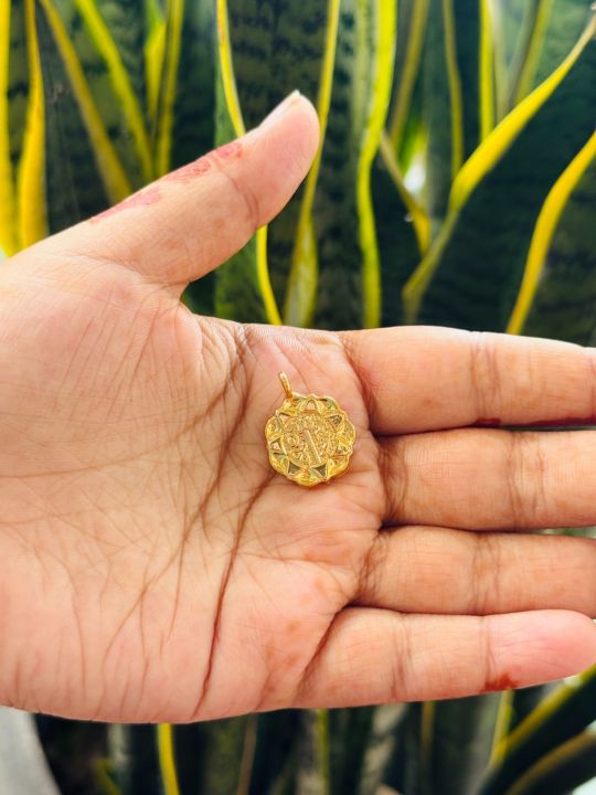 Gold plated beautiful, cute sun type PANCHAUDA pendant for kids and ...