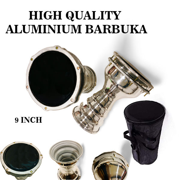 Aluminium Darbuka 8'' 9'' Free Bag Tunable & Water Proof Synthetic Head ...
