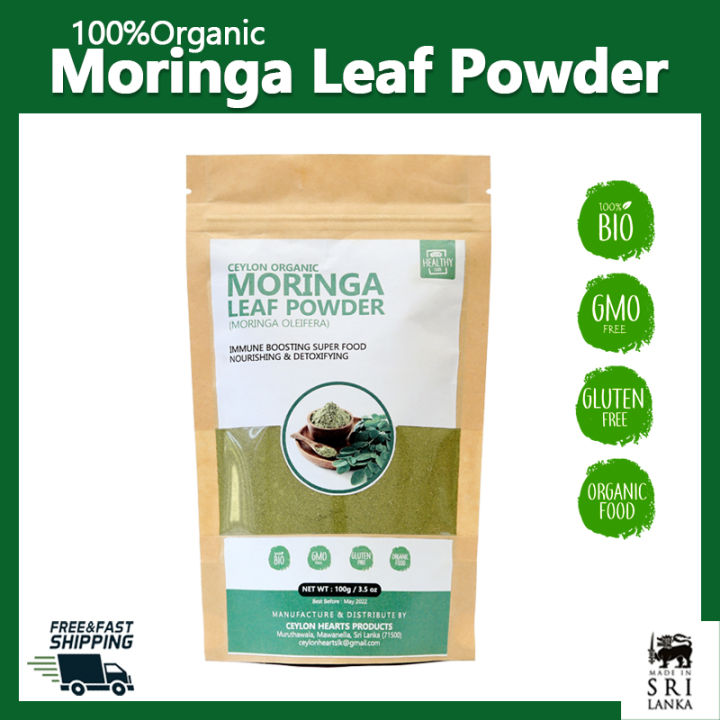 Organic Moringa Powder 100% Natural Energy & Immune Boost Supper Food 100g | Daraz.lk
