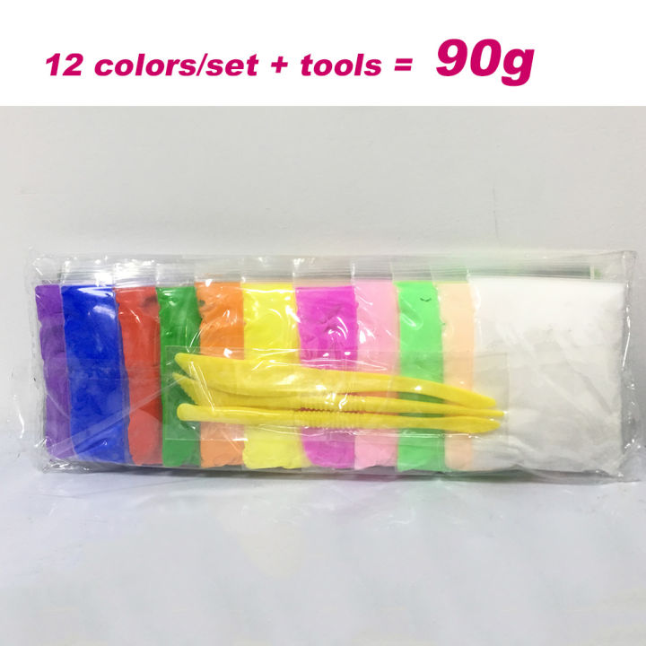 【GlobalTrendz】12 24 36 Polymer Clay with 3 Air Drying Light Plasticine ...