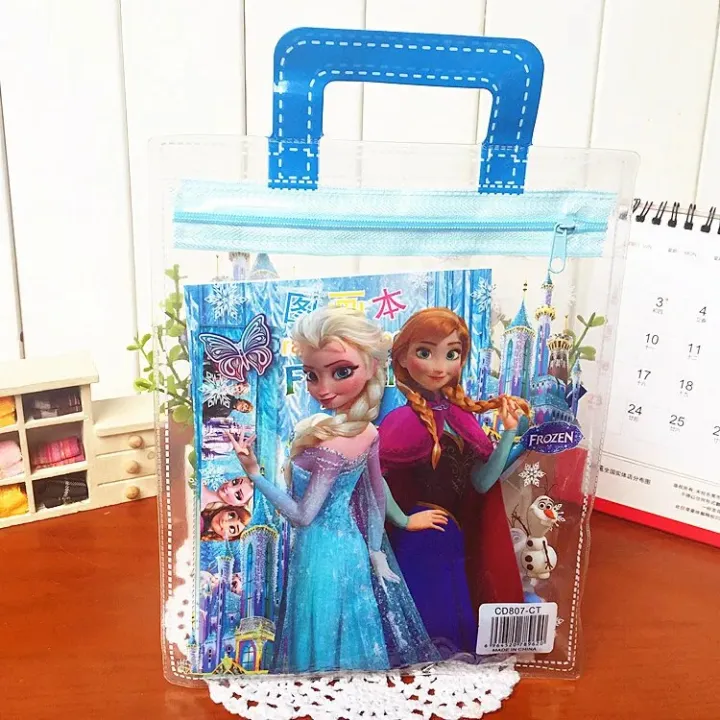 【LuckyBabyFans Store】Disney 7pcs/set Frozen case+ruler+pencil+eraser ...