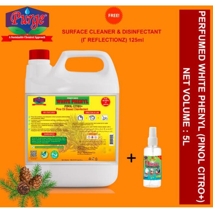 Purge White Perfumed Phenyl Concentrate 5L- Pinol Citro+ - Pine Oil ...