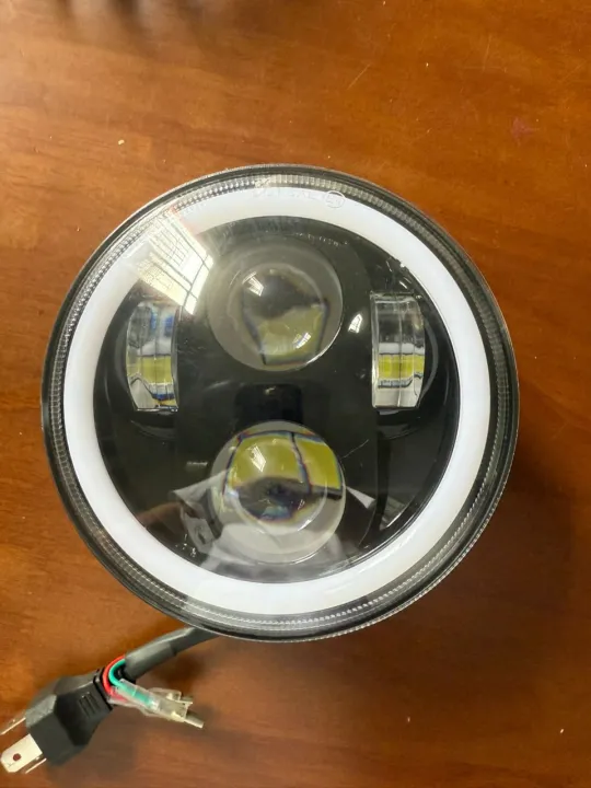Defender Light standed model 7 Inch Round LED Headlight Set with Halo ...