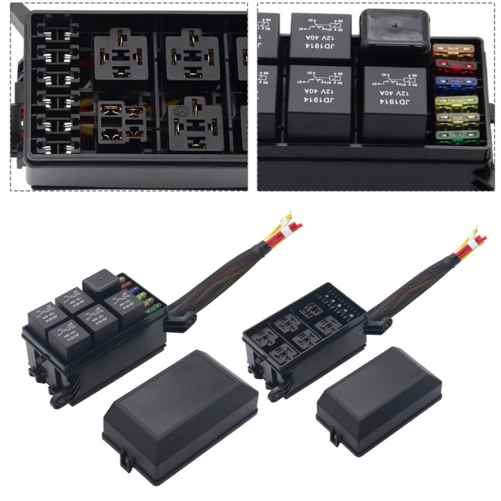 NEW 【Too much love!】12v Relay Box 6 Slots Relay Block 6 Way 4 Pin 40a ...