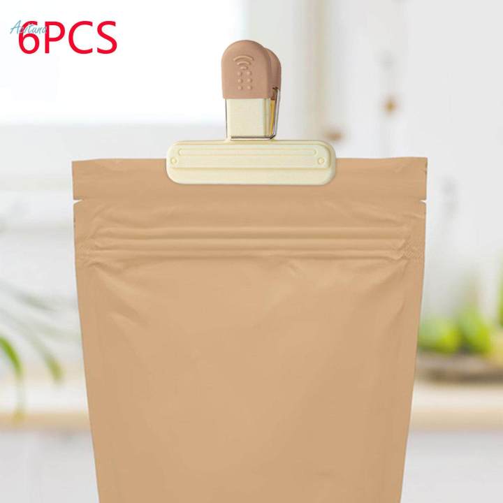 6x Chip Bag Clips Sturdy Strong Reusable Heavy Duty Food Bag Clamp for ...