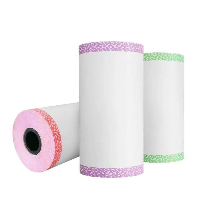 3 Roll Thermal Mini Printer Paper Colorful Roll Self-Adhesive Printable ...