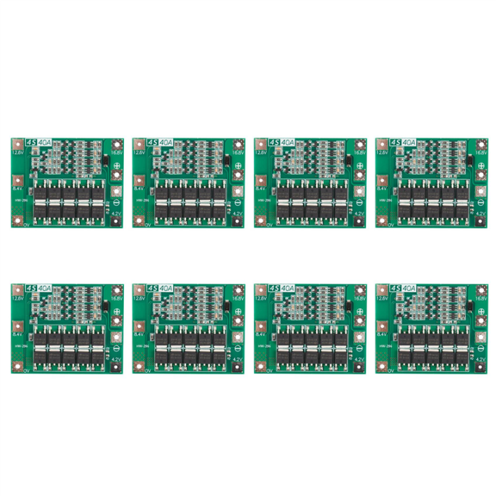 8X 4S 40A Li-Ion Lithium Battery 18650 Charger Pcb Bms Protection Board for Drill Motor 14.8V 16 ...