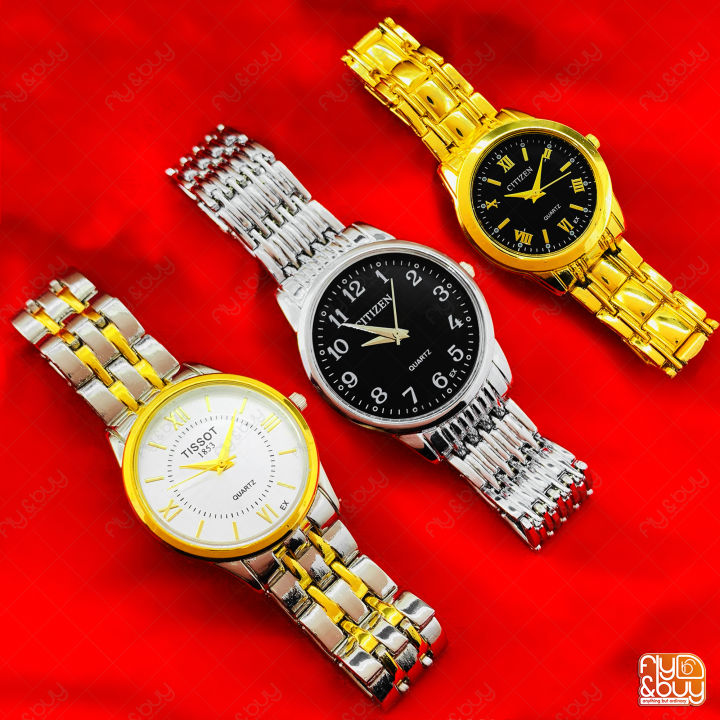 Ladies Watch Round Dial Chain watches Rose Gold Silver Two Tone Color ...