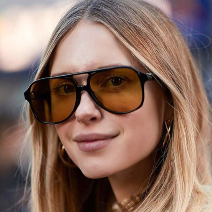 Luxury Pilot Sunglasses Men Women Vintage Oversized Aviator Sun Glasses ...