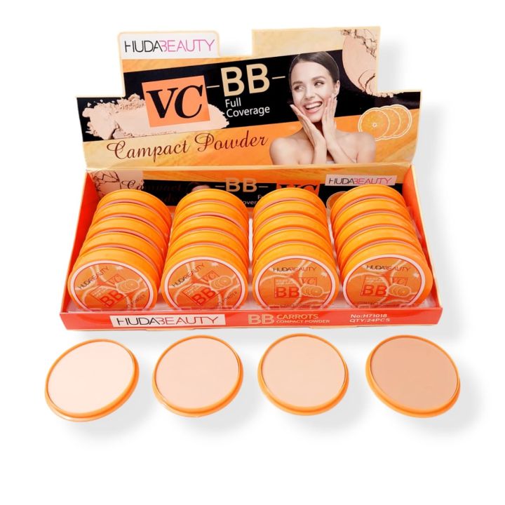 Huda Beauty Vitamin C Professional Matte Foundation BB Compact Powder ...