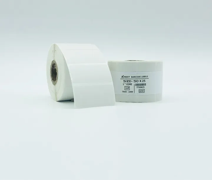 50X25 Direct Thermal Top Coated Label Roll 1 Up 1000 Tags | Daraz.lk