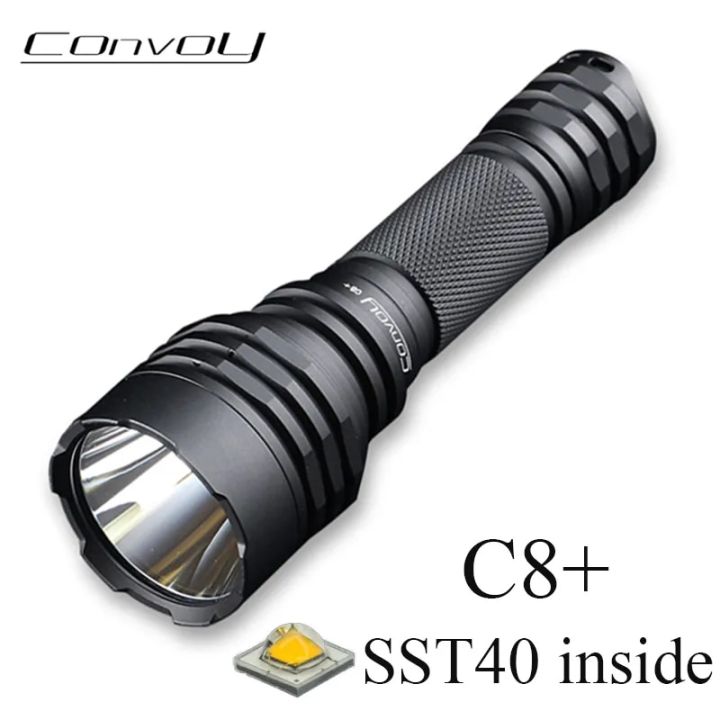 Convoy C8 Plus Flashlight Linterna Led with SST40 High Powerful Flash ...