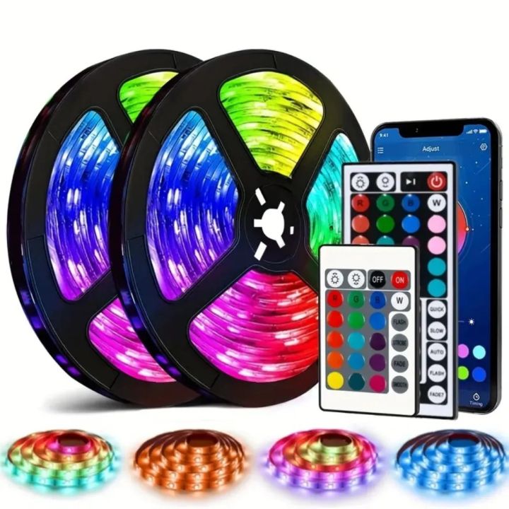 5050 LED RGB Strip light Waterproof 5M 12V Complete Set | Daraz.lk