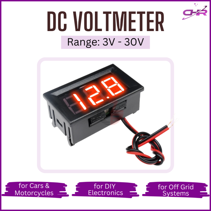 DC Digital Voltmeter Volt meter Voltagemeter Voltage meter for Solar or ...