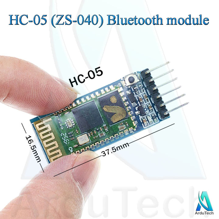 HC05 HC-05 master-slave 6pin JY-MCU (ZS–040) Bluetooth module, Wireless Serial. For arduino ...