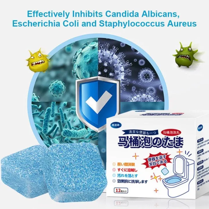 Automatic Toilet Cleaner Tablets 12 PCs toilet cleaning tablet cleaning ...