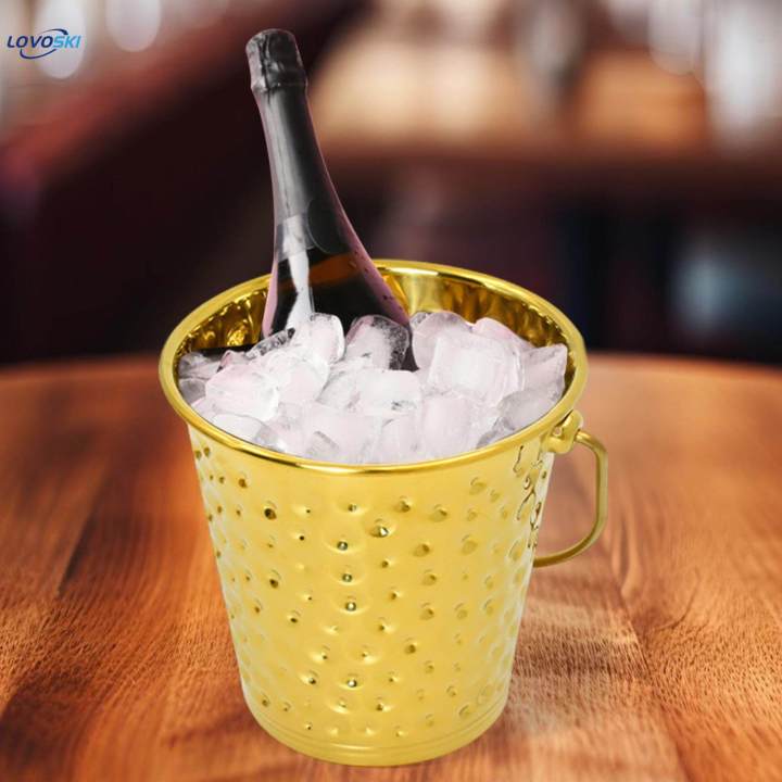 Stainless Steel Ice Bucket with Portable Handle for Bbq and Home ...