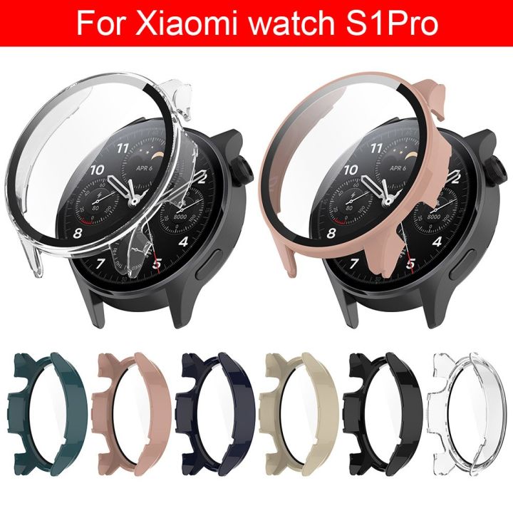 2 In 1 Film + Case For Xiaomi Watch S1 Pro Screen Protector Sleeve PC ...