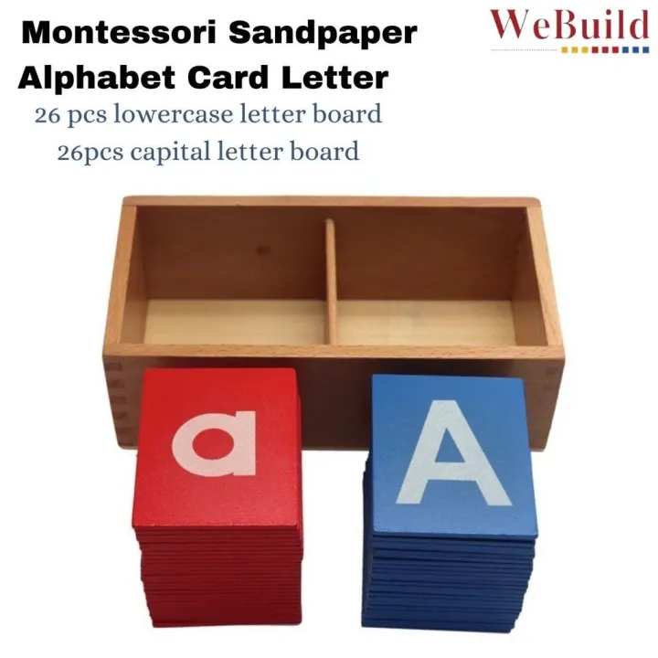 Montessori Sandpaper Letter Alphabet Card Letter 蒙氏英文字母砂纸卡大小 Early ...