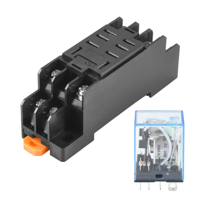 12V DC Coil Power Relay DPDT LY2NJ HH62P-L JQX-13F 10A With PTF08A Socket Base | Daraz.lk