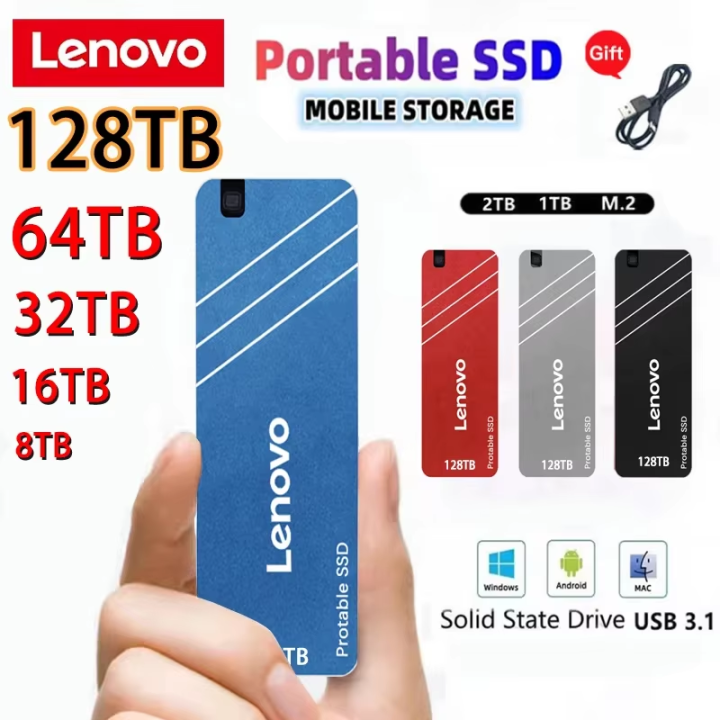 Original Lenovo Portable SSD Hard Drive 256TB 8TB External SSD Hard ...