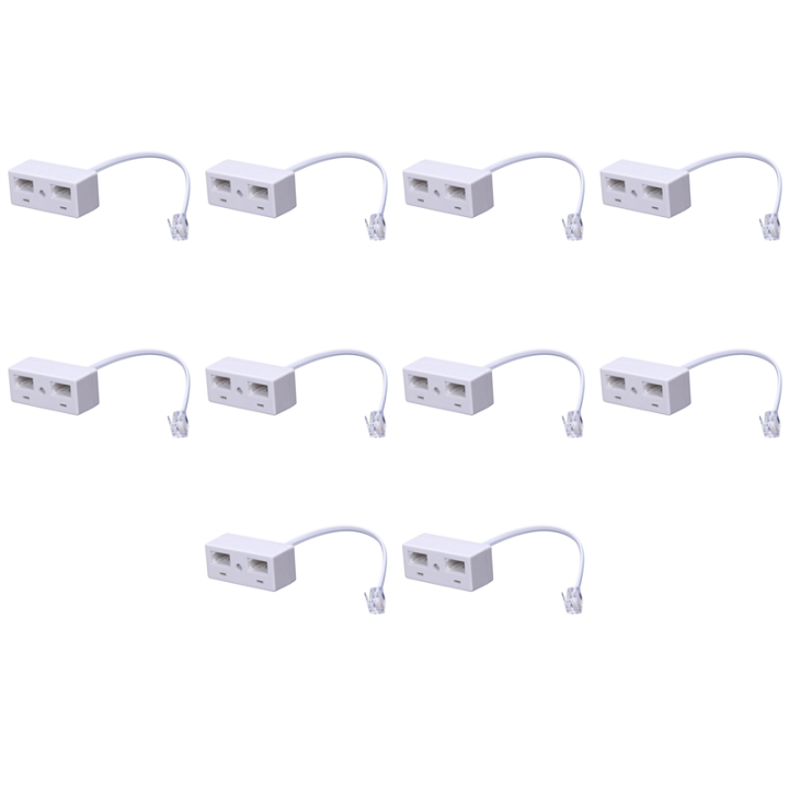 10X RJ11 Plug to Dual UK BT Telephone Socket Convertor | Daraz.lk