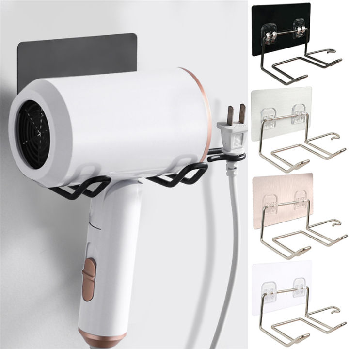 Hair Dryer Rack Wall-mounted Hair Straightener Bathroom Punch-free Wall ...